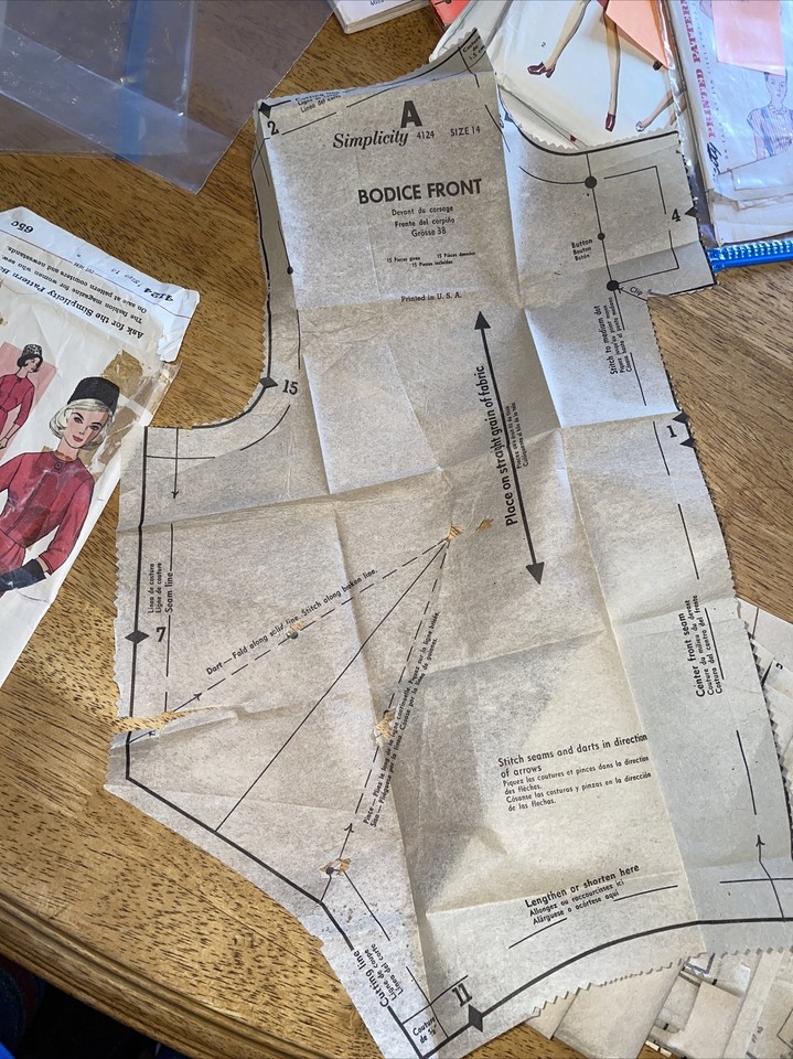 4124 Simplicity Dress Pattern With Hat Muff Scarf Size 14 Vintage 1962 ...