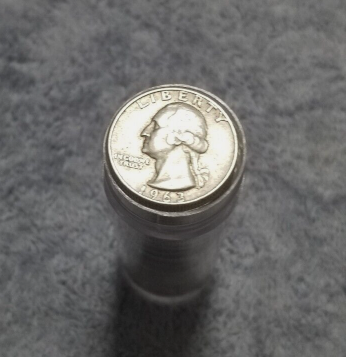 Washington Quarters 1 Roll - 40 Coins - 90% Silver - Circulated G Or ...