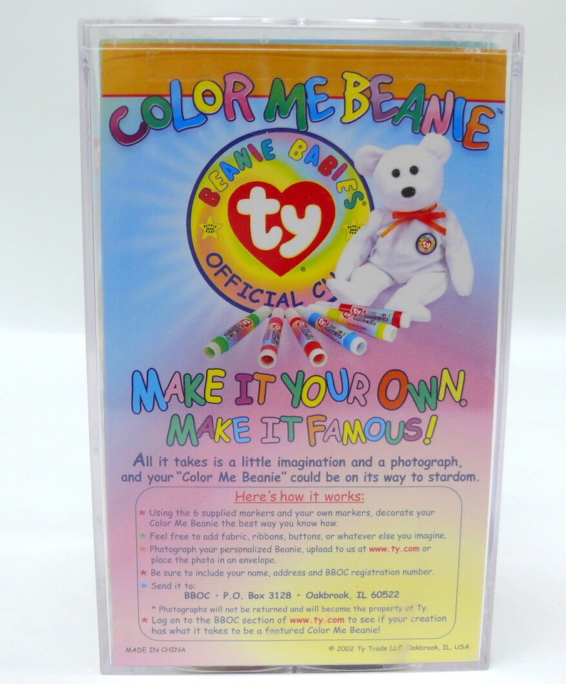 RARE, Never Been Opened 2002 TY "Color Me" Beanie Baby (Includes Case ...