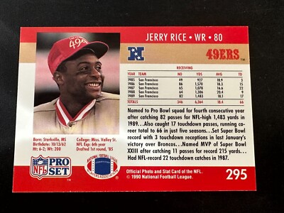 DON MAJKOWSKI 1990 Pro Set ERROR OddBaLL WRONG BACK of JERRY RICE Rare ...