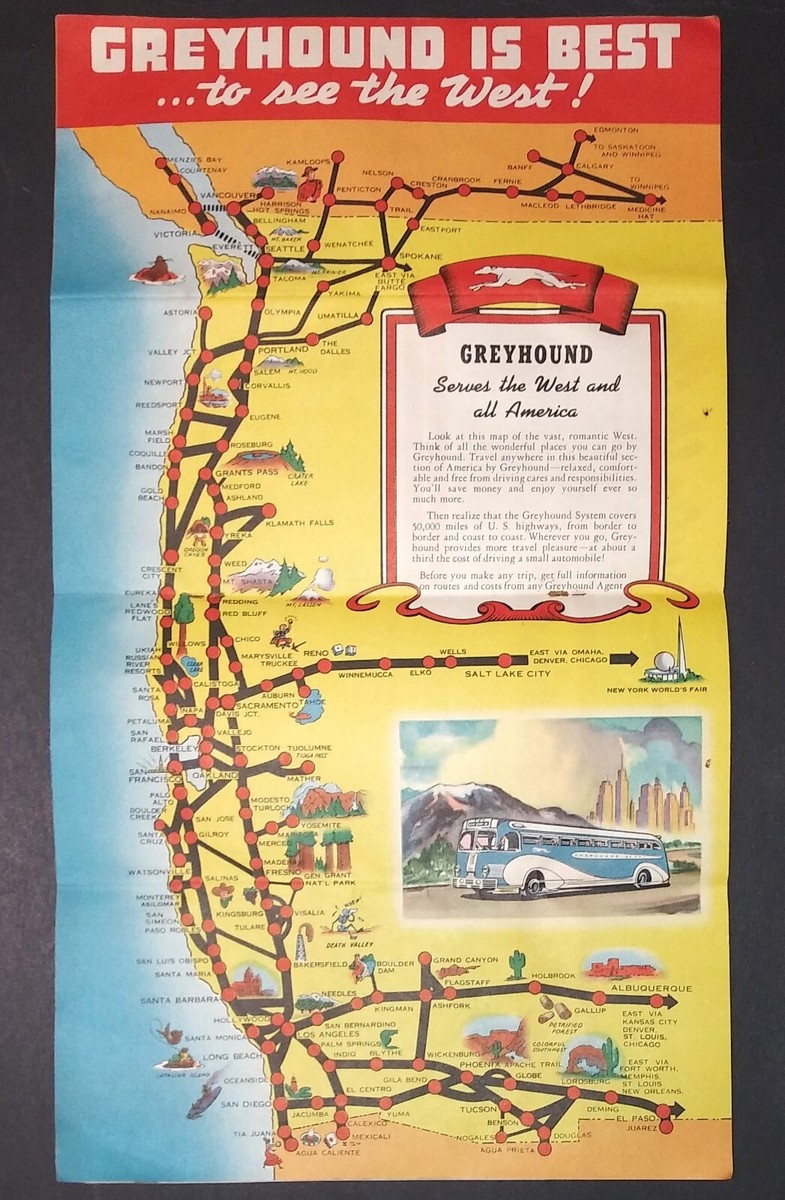 Greyhound Map California