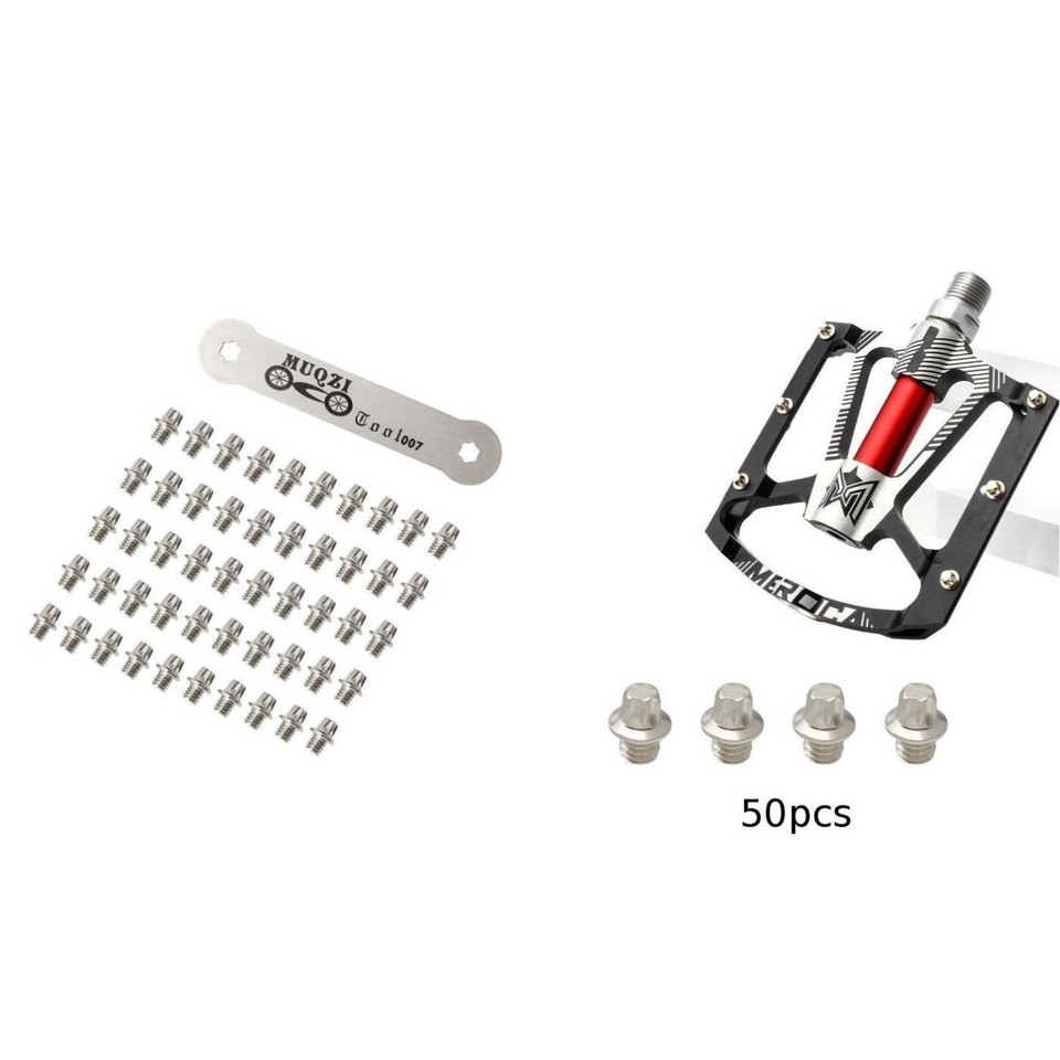 50Pcs Bicycle Pedal Pins Bolts Bike Hex Pedal Pin Screws-Set ...