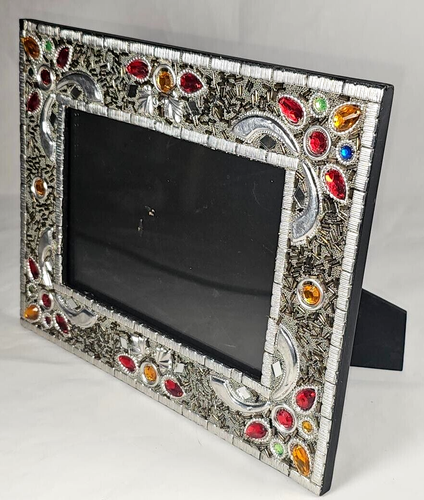 VTG Inspired Ornate Jeweled Rhinestones Metal Picture Frame 8 x 10 for ...