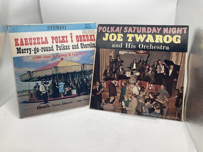 JOE TWAROG lot 2 POLKA RECORDS LP "POLKA SATURDAY NIGHT" & Merry Go ...