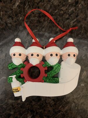 Corona Christmas Ornament 2020 Pandemic Ready To Personalize Family Of ...