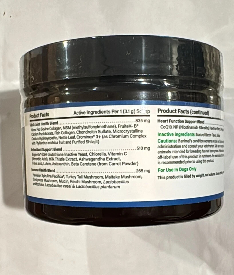 Nutra Thrive Canine Supplement Powder Probiotics Vitamins Nutrients Dog ...