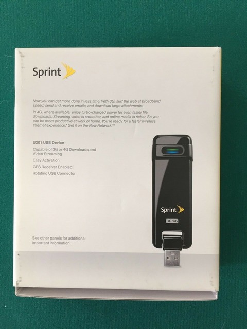 Sprint Wireless Internet Plug in U301 USB Device 3g or 4g Mobile ...