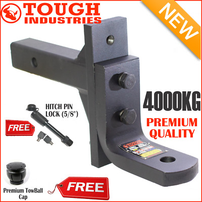 HEAVY DUTY 4000KG EXTREME ADJUSTABLE TOW BALL MOUNT-TOWBAR TONGUE HITCH ...