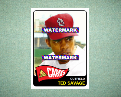 Ted Savage St Louis Cardinals 1965 Style Custom Baseball Art Card | eBay