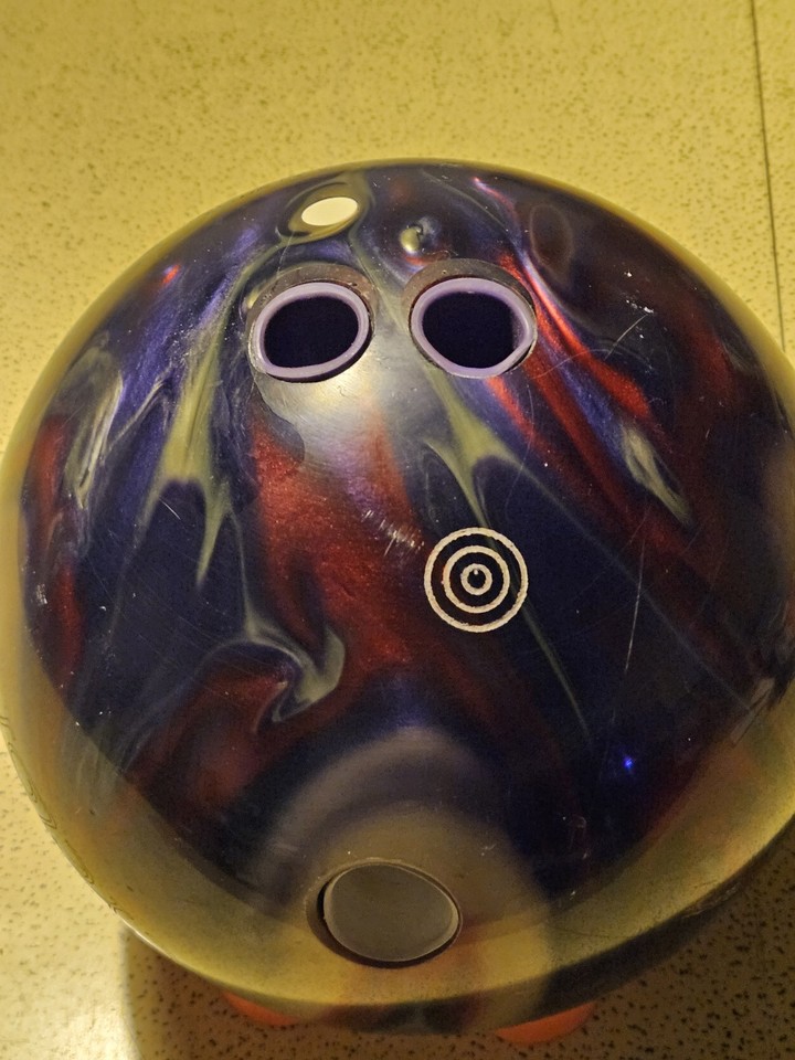 Ebonite Cyclone Orange Red Fireball Gold Lava Swirl Bowling Ball USBC ...
