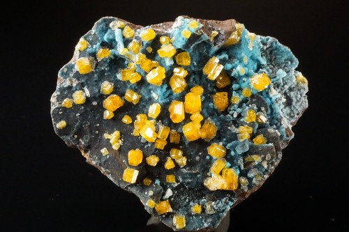 RARE NEW FIND! Mimetite on Philipsbornite Crystal Cluster M'FOUATI ...