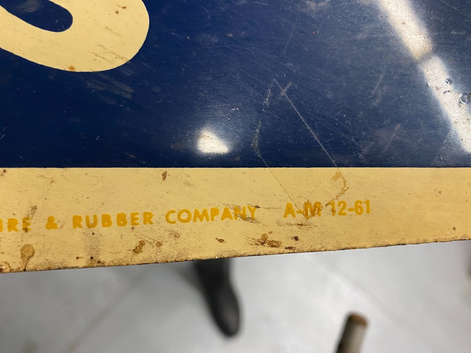 Vtg Goodyear Tire Display Sign Petroliana 1961 Garage Gas Oil Service ...