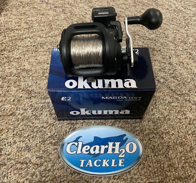 OKUMA MAGDA PRO MA-45DXT PRE-SPOOLED W/ BLOOD RUN 45# COPPER 150' | eBay