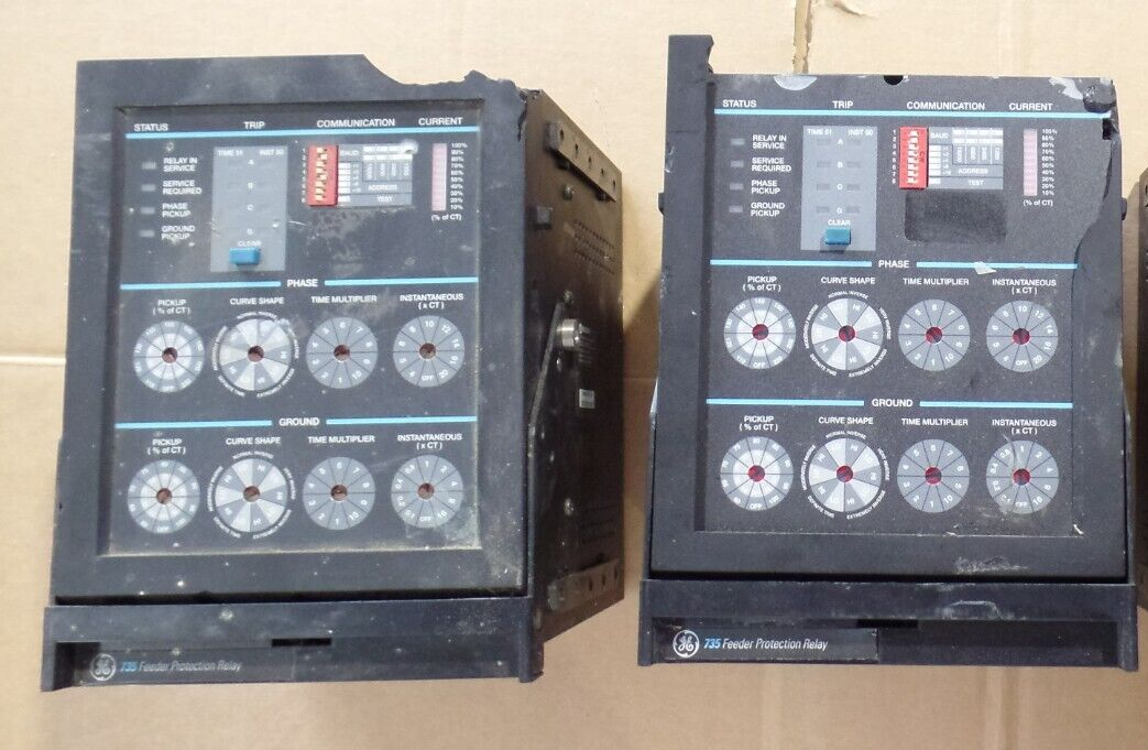 GE Multilin Feeder Protection Relays 735 Damaged, Lot of 2, For Parts ...