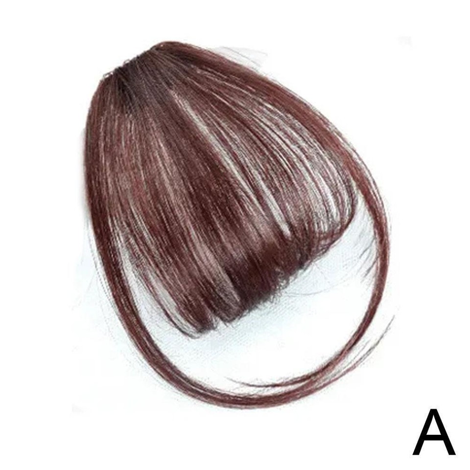 Women Thin Air Fringe Bangs False Fake Hair Extension Clip on Front ...
