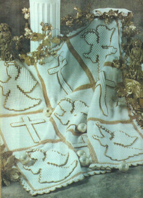 ANGEL AFGHAN & CROSSES HOME DECOR DIGEST SIZE CROCHET PATTERN ...