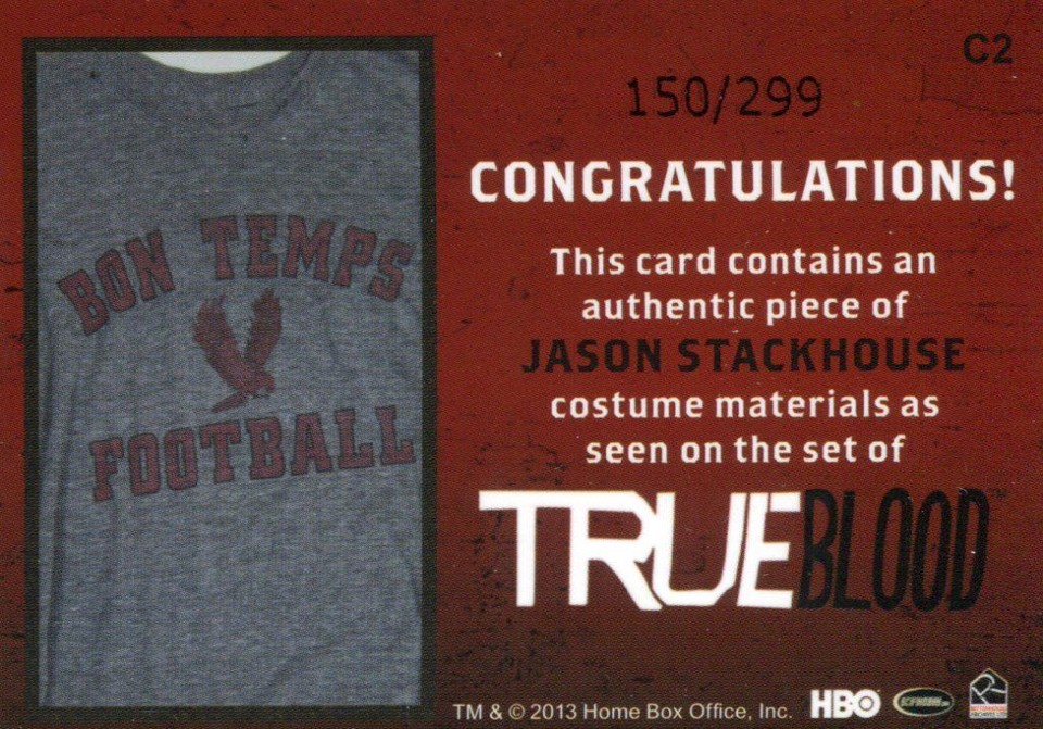 True Blood Archives Jason Stackhouse Costume Card C2 Variant #150/299 ...