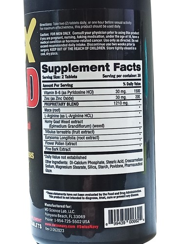 Swiss Navy Max Load Increased Male Ejaculate Volume Supplement - 60 Tablets | eBay