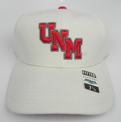 NEW MEXICO LOBOS NMU WHITE NCAA VINTAGE FITTED SIZED TOW CAP HAT NWT ...