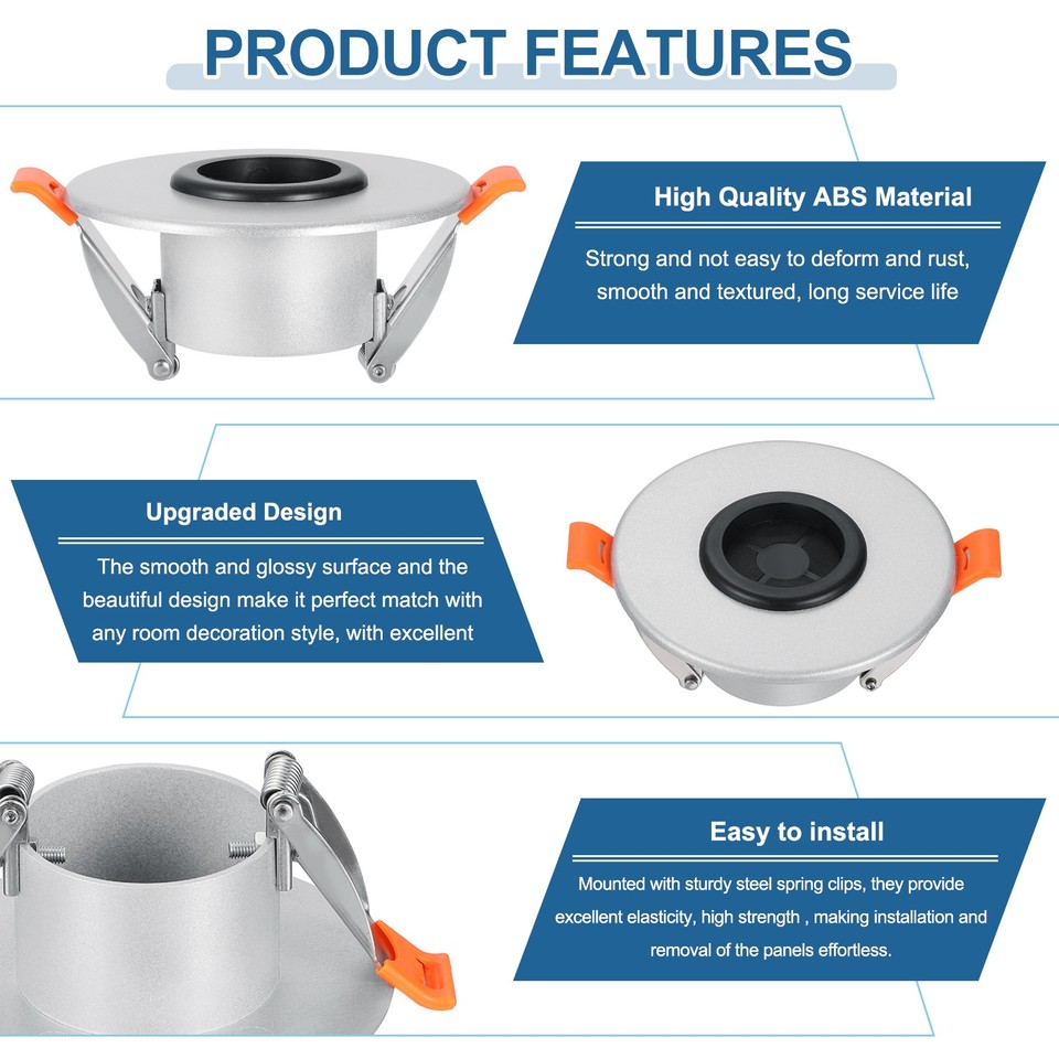 2Pack Cable Pass Port, Spring-Lock Cable Pass Through Port, Silver | eBay