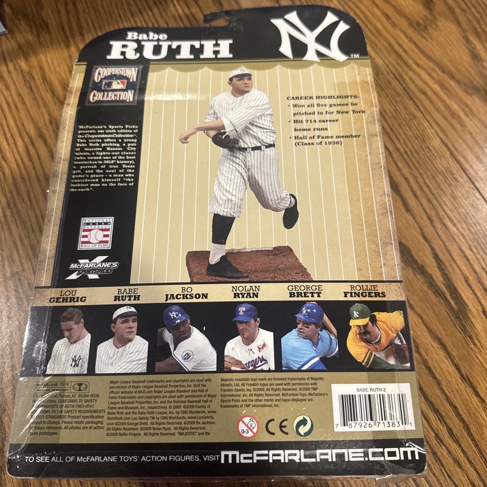 Babe Ruth New York Yankees Hall of Fame Cooperstown Collection ...