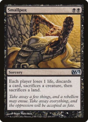 mtg magic 2012 m12 time spiral smallpox ENGLISH FRENCH vf fr variole 4 ...