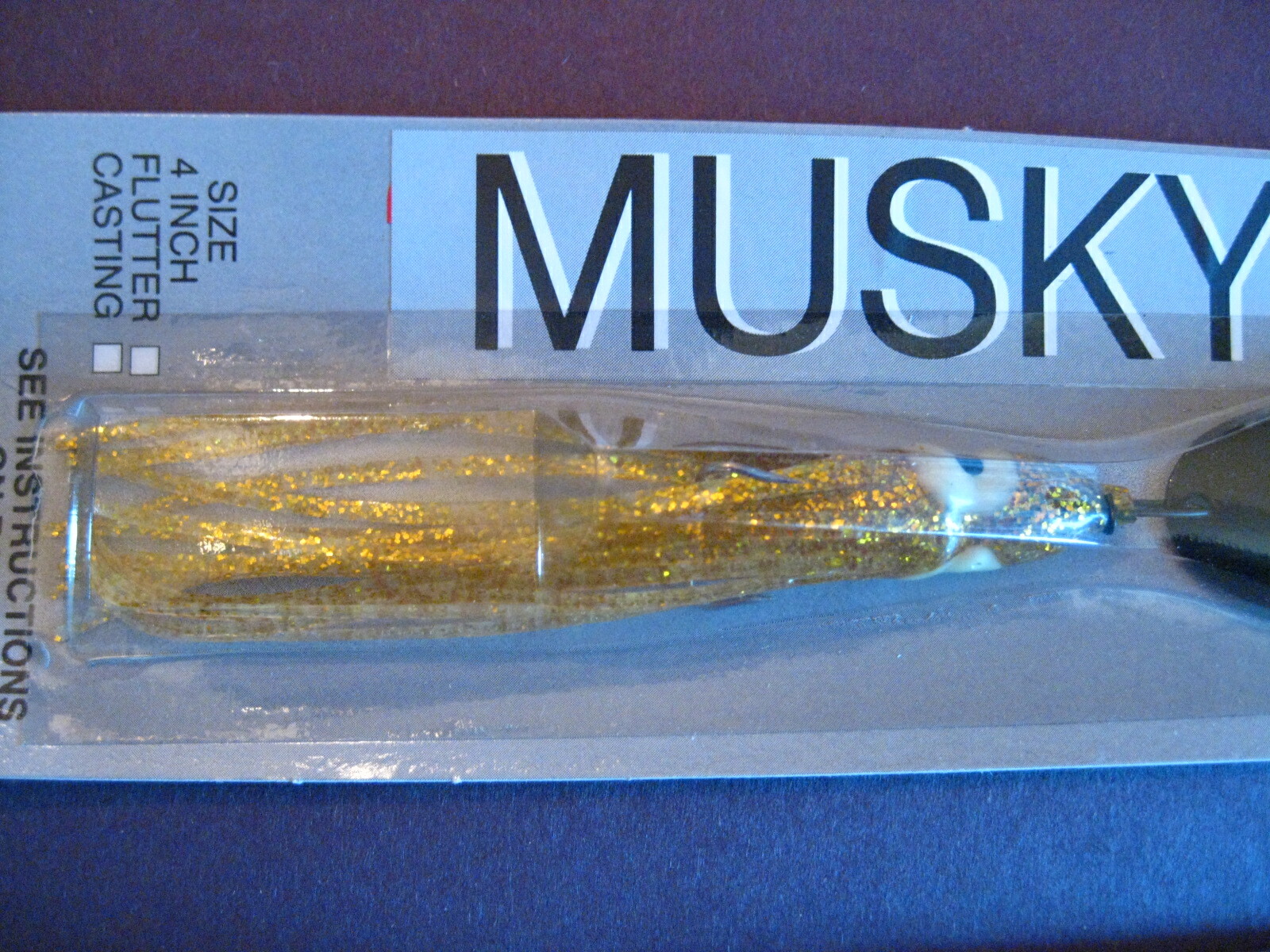 2 WHOLESALE Musky Pike Spoon 9" " Black Gold Prism " Squid fishing lot ...