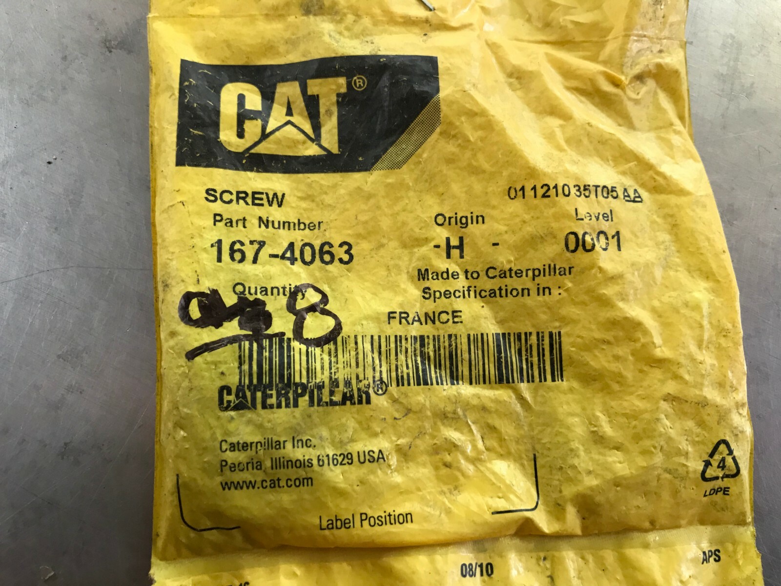 1674063 GENUINE CAT SCREW M4X0.7X20-MM Caterpillar 167-4063 QTY of 8 | eBay