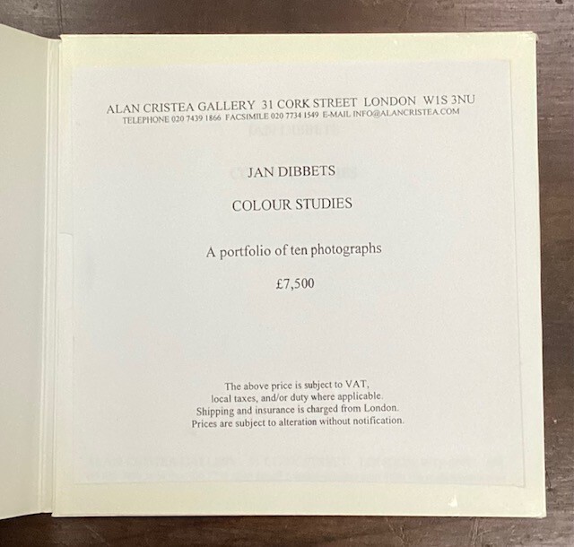 Jan Dibbets - Colour Studies - Alan Cristea Gallery, Small Portfolio ...