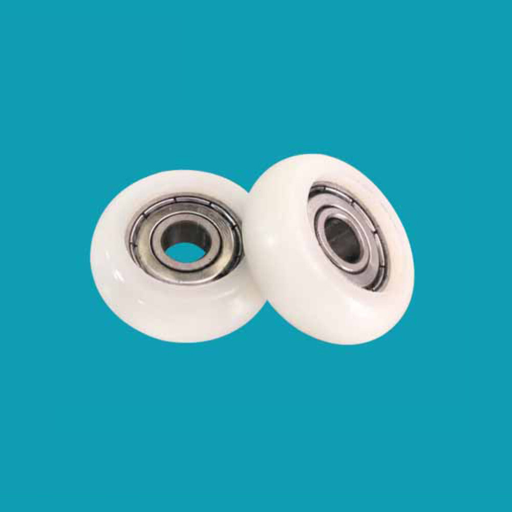 Polyurethane Pulley Round Pu Rubber Coated Guide Wheel Screw Bearing ...