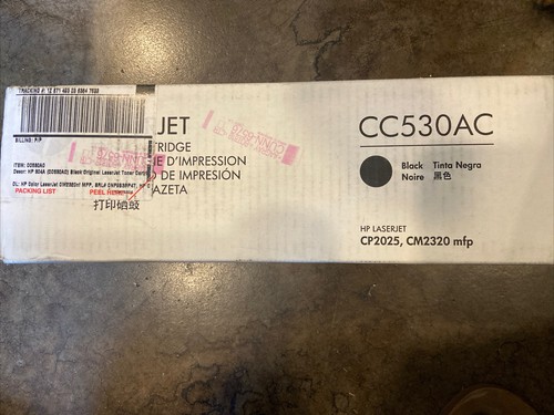 NEW HP CC530AC Black Original LaserJet Toner Cartridge Part Number ...