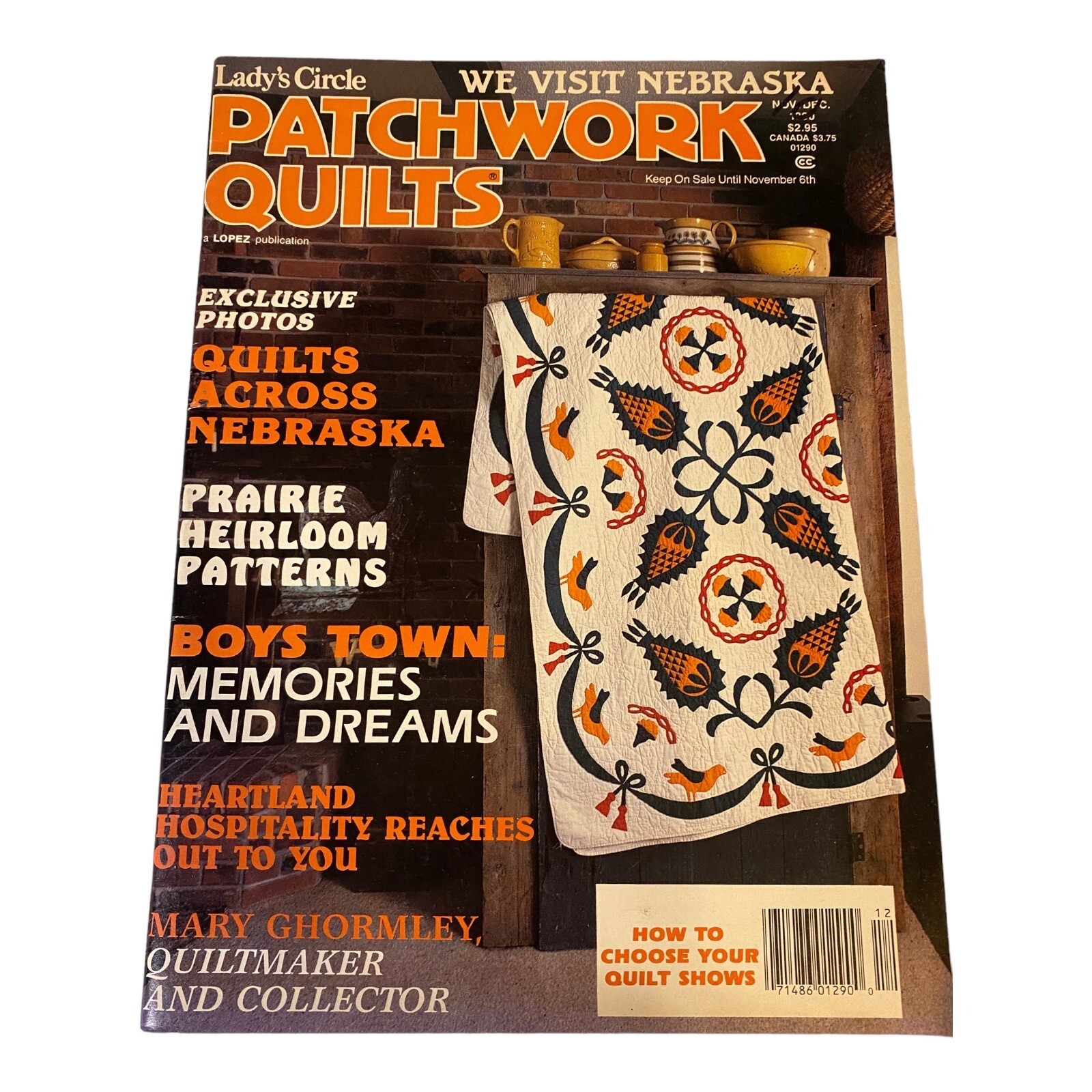 Ladys Circle Patchwork Quilts Issue 72 Nov Dec 1990 Quilting Patterns ...