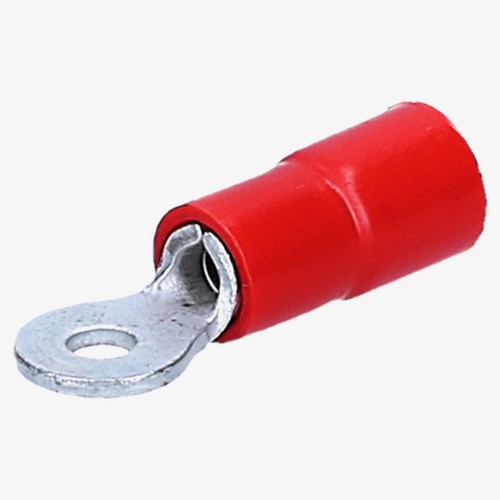100 Piece Ring Crimp Terminal Insulated M2 Red Brass Ring Shape Cable ...
