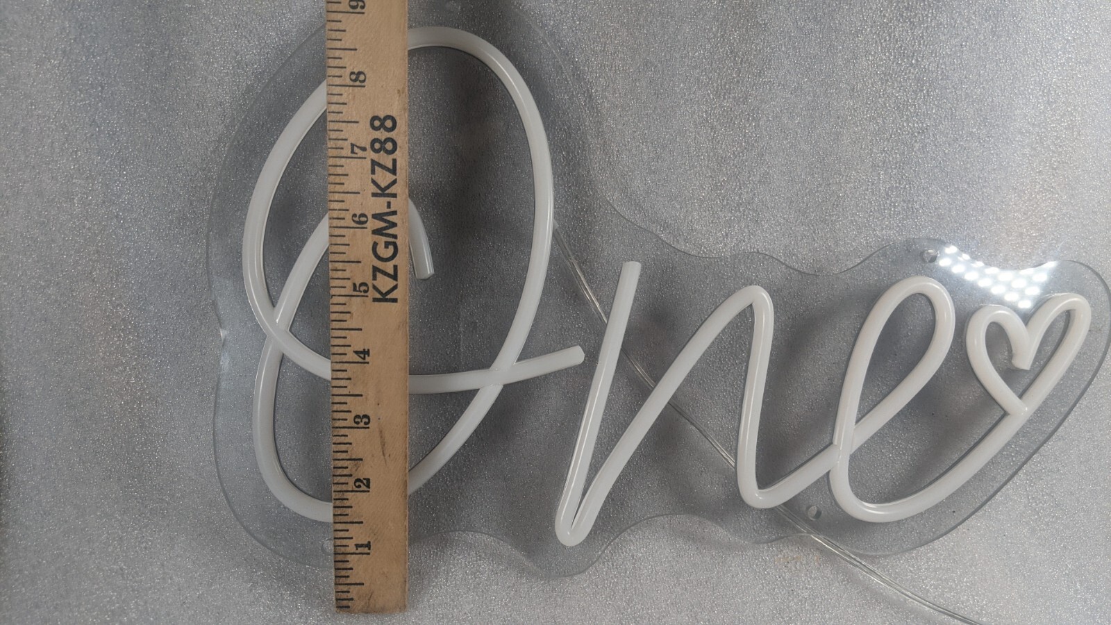 LED Neon Sign "One Love (Heart), White Lettering, 14x9" | eBay