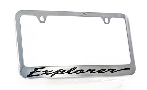 Ford Explorer Script Chrome Plated Metal License Plate Frame Holder | eBay