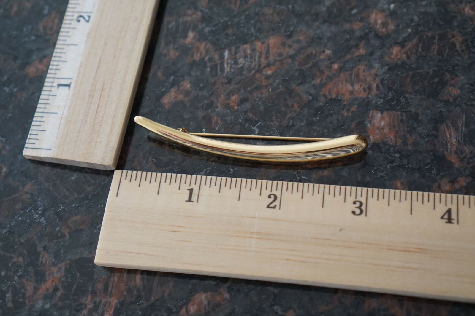 Brooch - Gold Tone Metal - Arch Strand | eBay