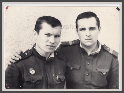 Soldiers Soviet Army Couple handsome men Embrace Closeness vintage ...