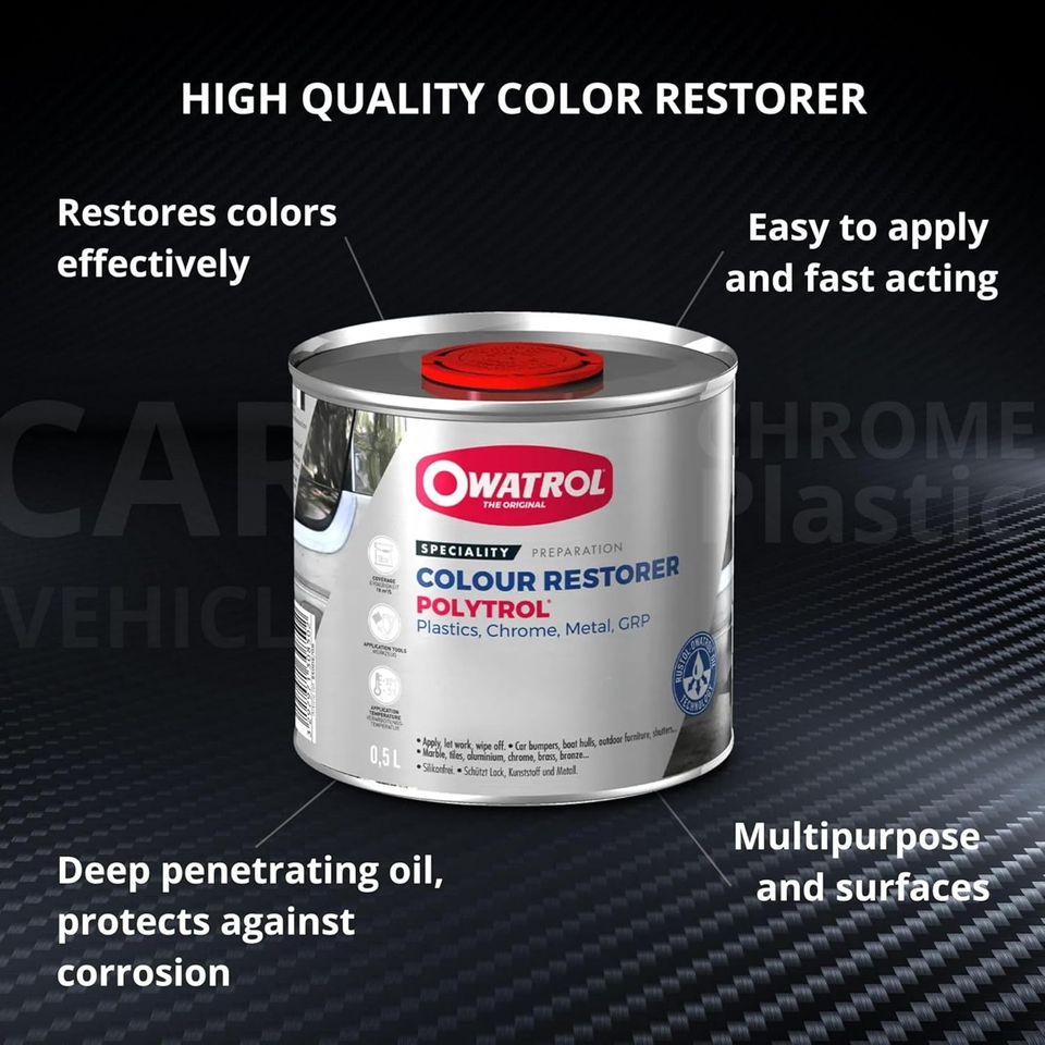 Polytrol Plastic Restorer for Cars 0,53 US Qu, Color Restorer, Car ...