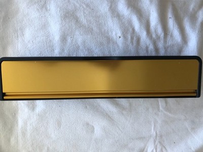 TSS 12" 300mm Letterplate Letterbox Wooden Composite uPVC Gold | eBay UK