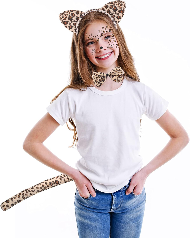 Cheetah Costume Set Dalmatian Dog Ears Headband Cheetah Leopard Cat ...