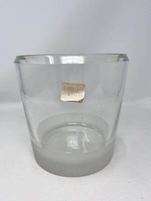 Vera Wang Wedgwood ILLUSION Heavy Lead Crystal Ice Bucket Germany 7 3/8 ...