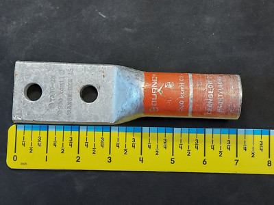 BURNDY YA40-2N 800MCM COPPER 2-HOLE LUG, ORANGE, NEW open box | eBay