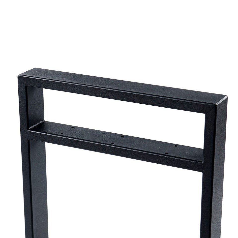 19" Black Metal Bench Legs Heavy Duty Metal Coffee Table Legs Set of 2 ...