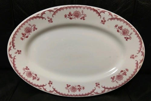 Vintage Shenango China Platter, Red Floral Pattern, 12 1/2", Nice! | eBay