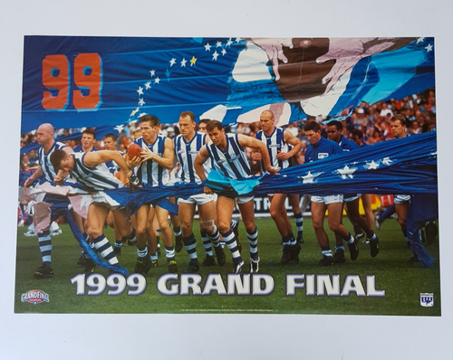 AFL Grand Final 1999 North Melbourne Kangaroos Premiers Banner Poster ...