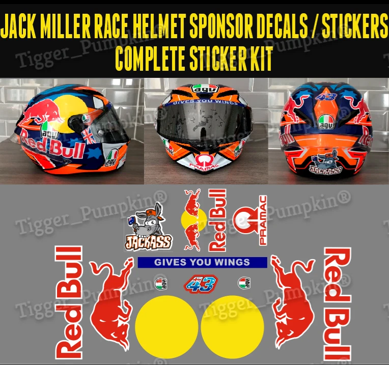 Racing Helmet Decals