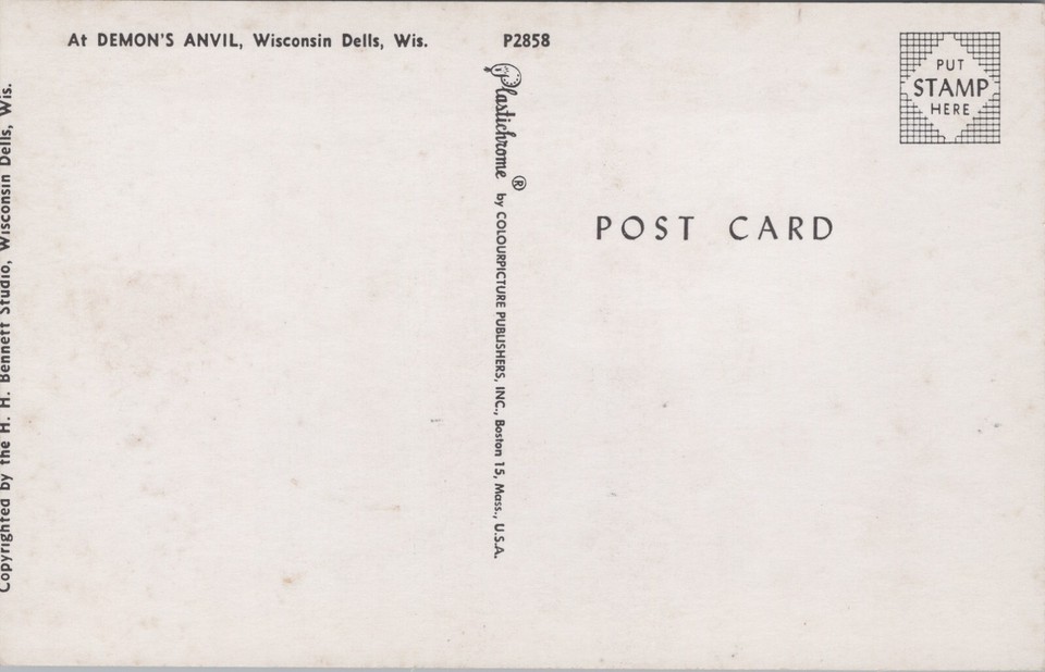 At Demon's Anvil Wisconsin Dells Native American Chrome Postcard C094 ...