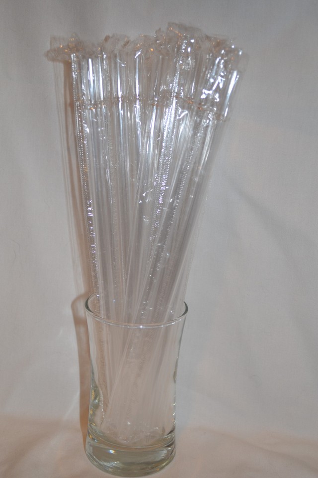 Reusable Straws Clear Solid Colors Plastic Acrylic 9” Rings Bpa Free