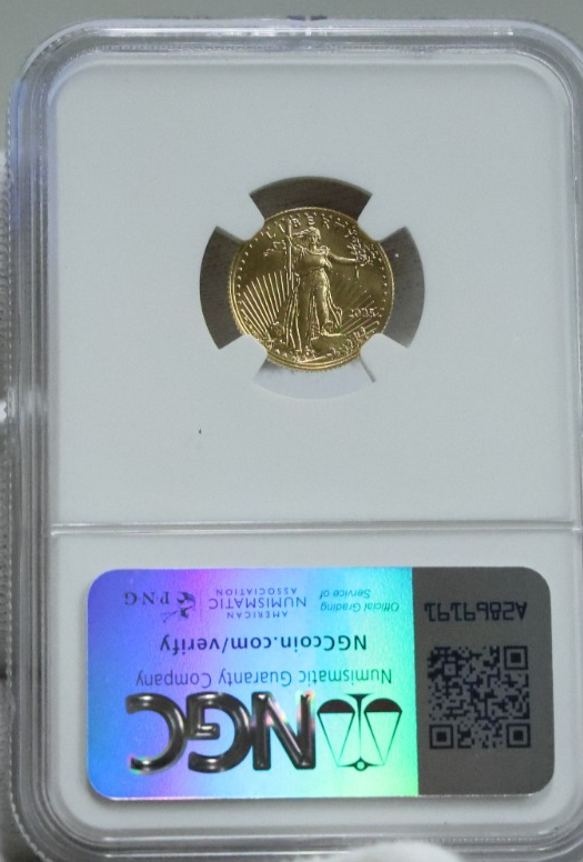 2025 US 1/10th Gold Eagle Mint Error Struck Thru Rev NGC MS69 Uram Sign ...