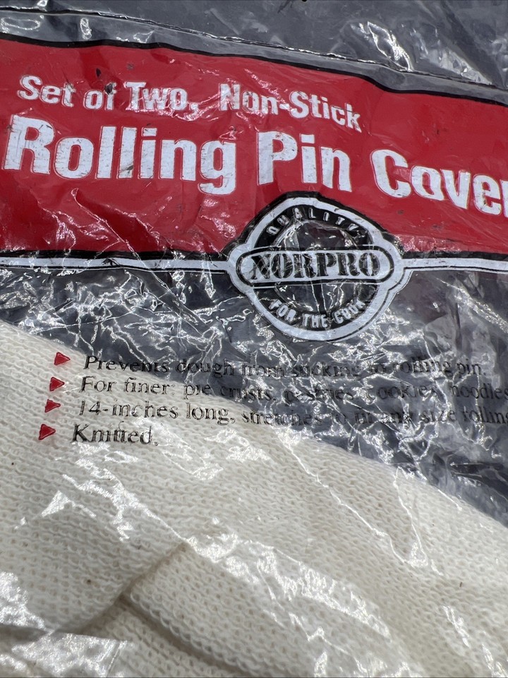 Vintage Norpro Set Of Two Non-stick Rolling Pin Covers NIP | eBay